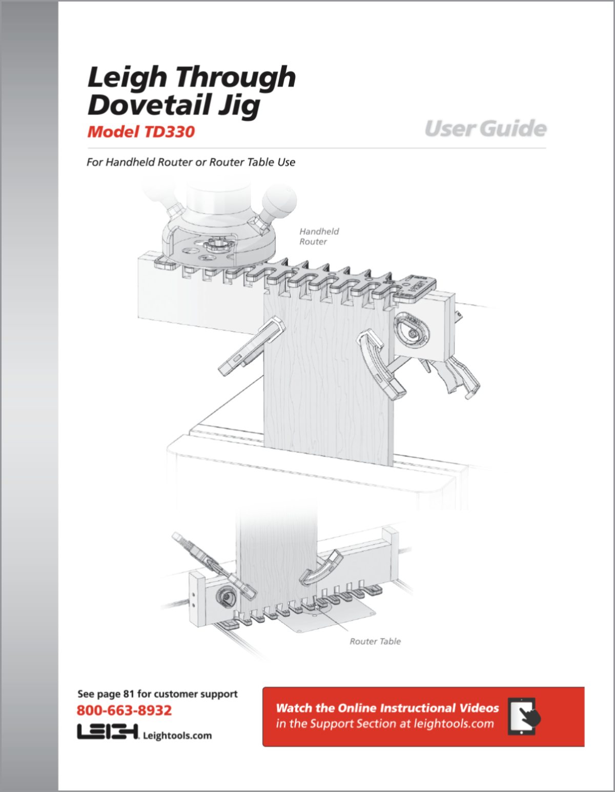TD330 User Guide - Leigh Dovetail Jigs and Mortise Tenon Jigs